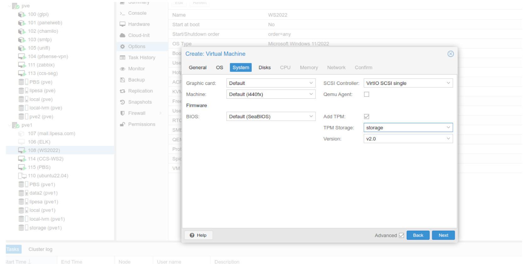 Windows Server 2022 en Proxmox - Servicios Vartech
